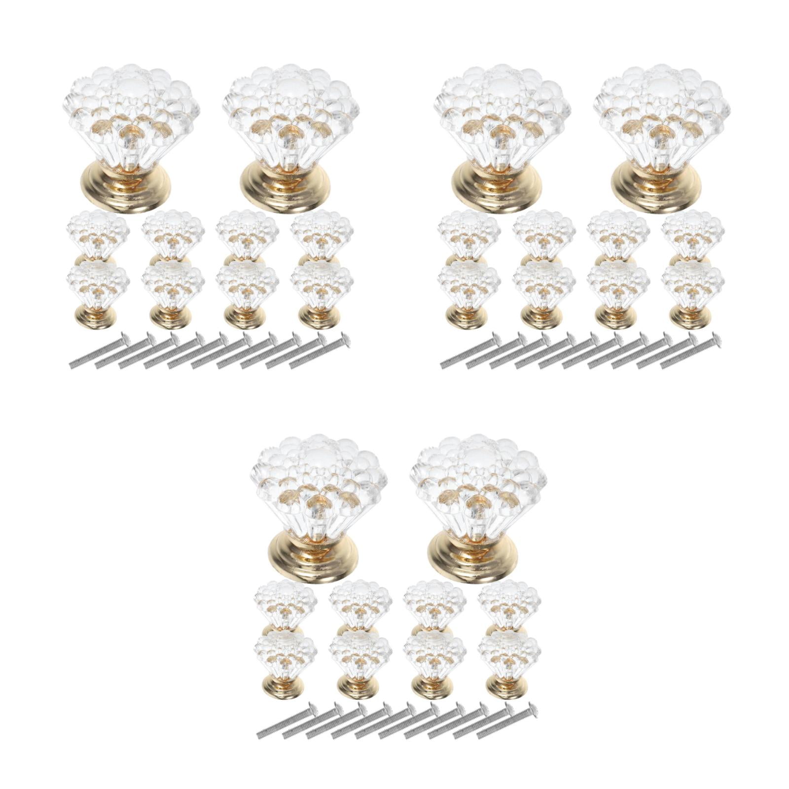 MLINS 30 pcs Clear Knobs For Dresser Drawers Acrylic Diamond Shape ...