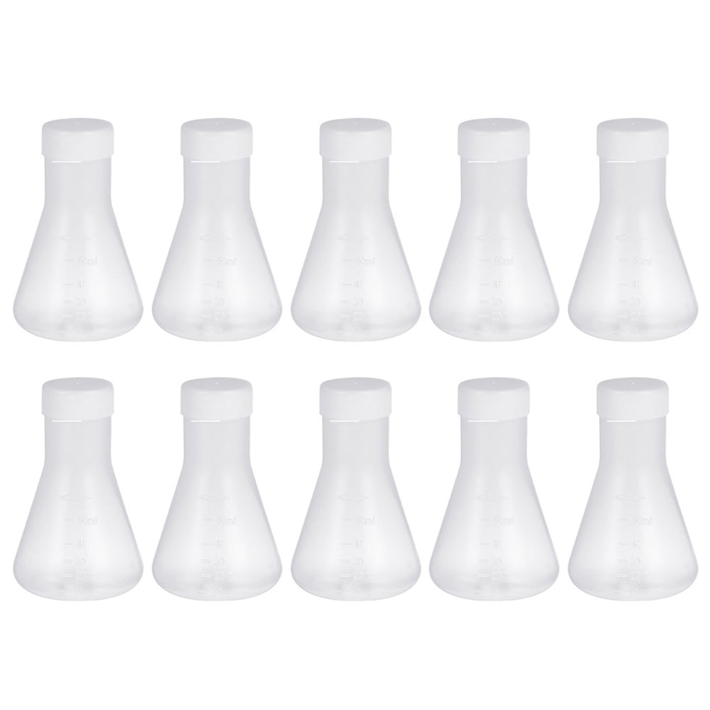 MLINS 30 pcs Erlenmeyer Flasks Practical Plastic Flask Laboratory Flask ...