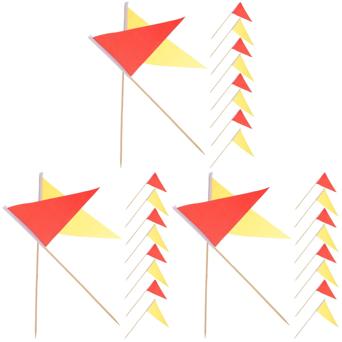 MLINS 30 pcs Garden Marking Flags With Poles Lawn Sprinkler Irrigation ...