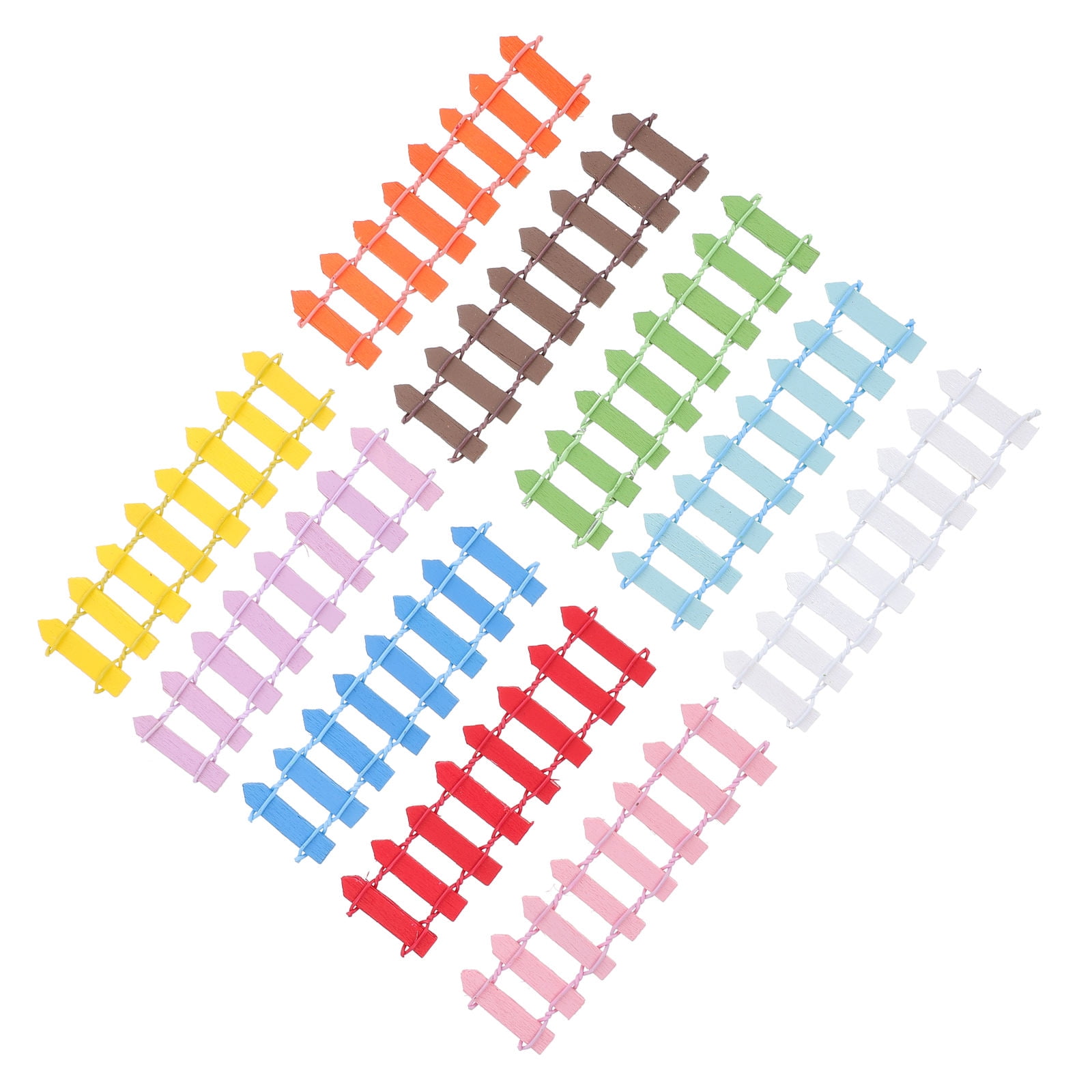 MLINS 30 pcs Mini Wooden Fence Micro Landscape Garden Fence Miniature ...