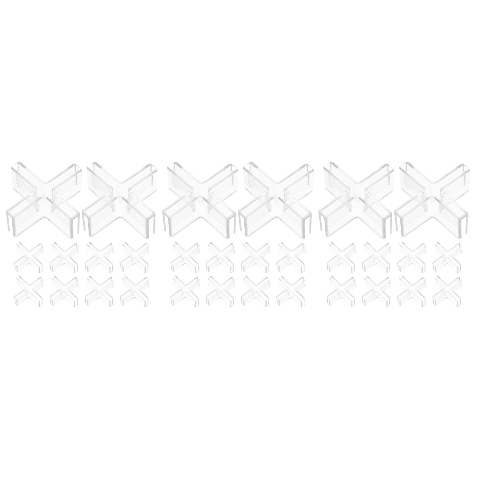 MLINS 30 pcs Multi-Functional Transparent Plastic Glass Connector ...