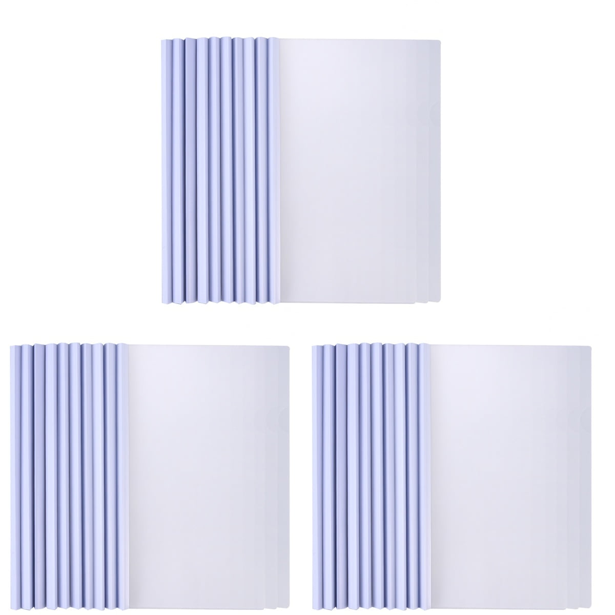 MLINS 30 pcs Transparent File Folder Sliding Bar Report Covers for A4 ...