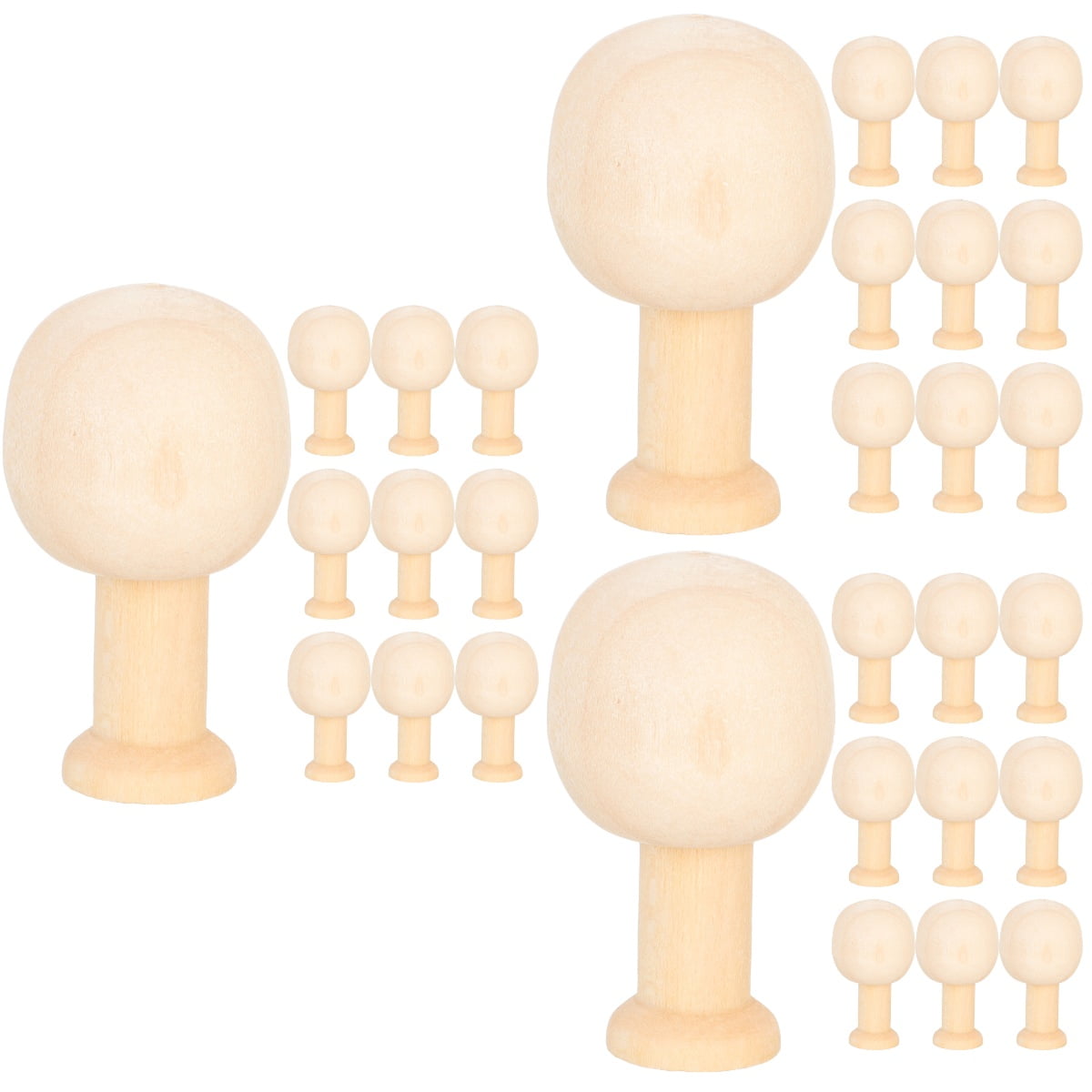 MLINS 30 pcs Unfinished Wooden Tree DIY Wooden Tree Mini Wood Trees for ...