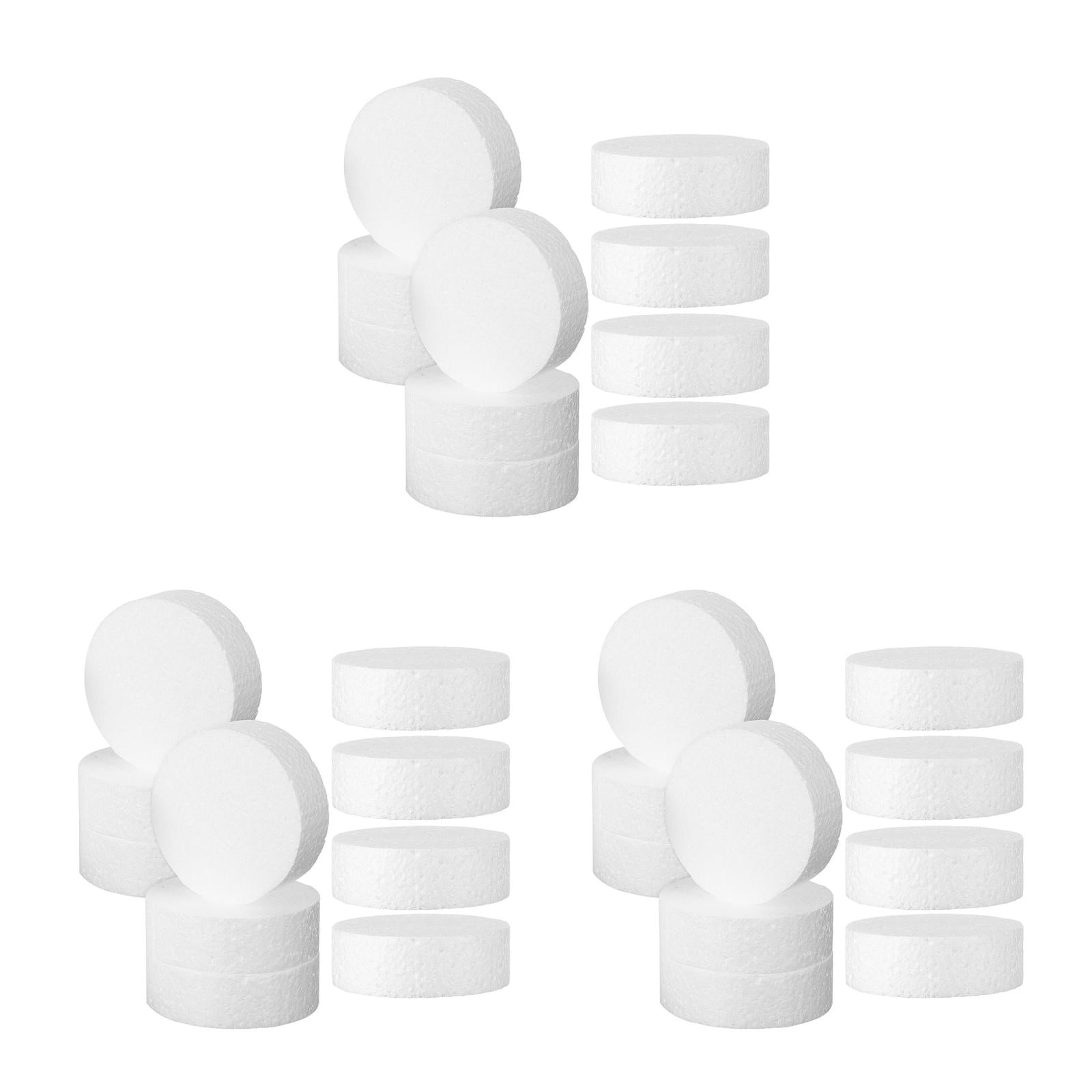MLINS 30 pcs White Foam Cylinder Blocks DIY Polystyrene Foam Cylinders ...