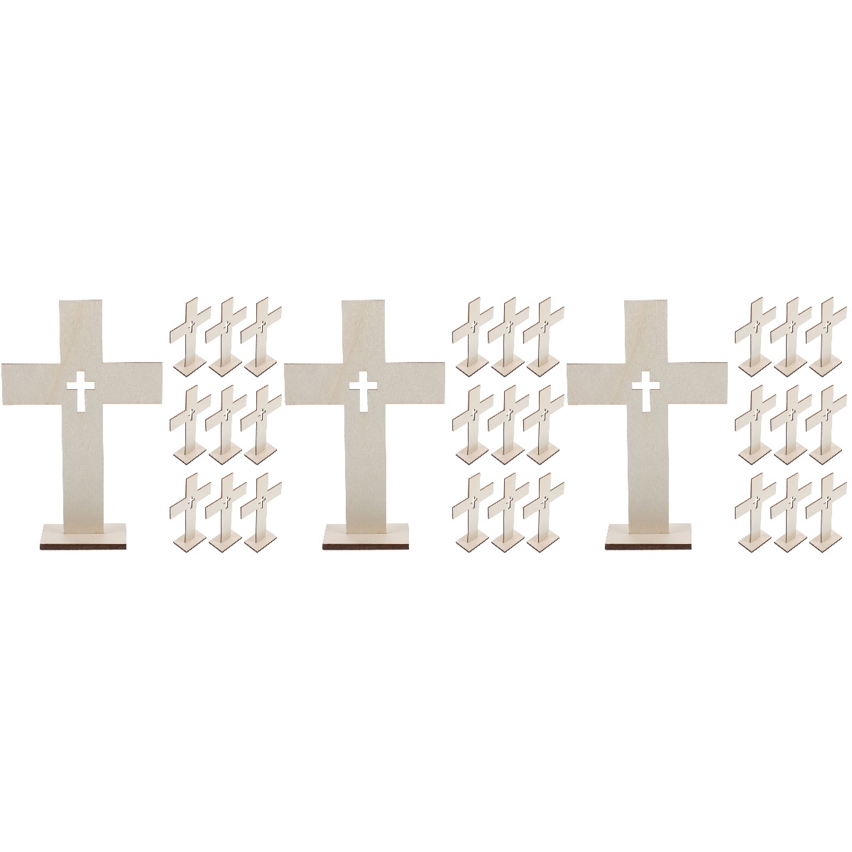MLINS 30 pcs Wooden Cross Ornaments Church Tabletop Religious Cross ...