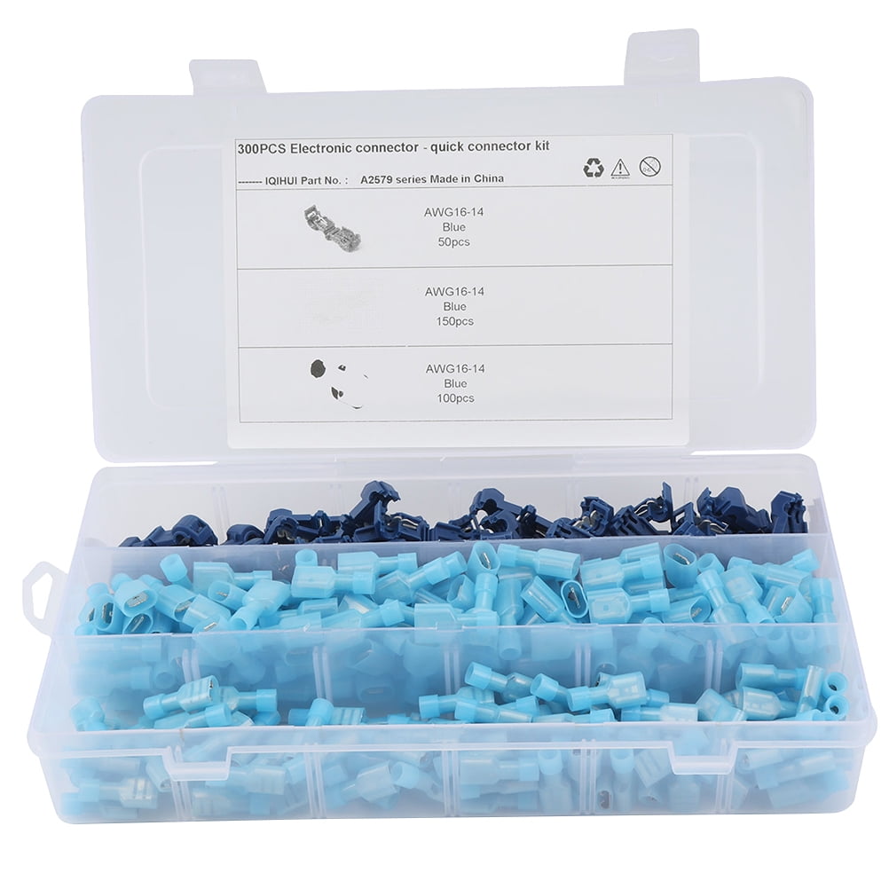 MLINS 300 Pcs Electric Terminal Kit Male Disconnects Insulated ...