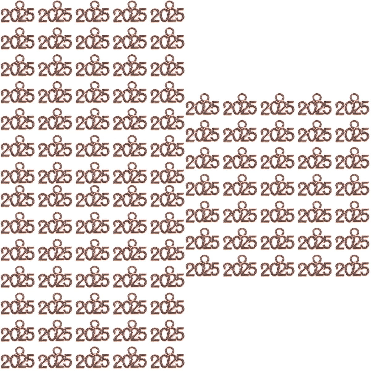 MLINS 300 pcs 2025 Charms Metal 2025 Year DIY Pendants for Necklace ...