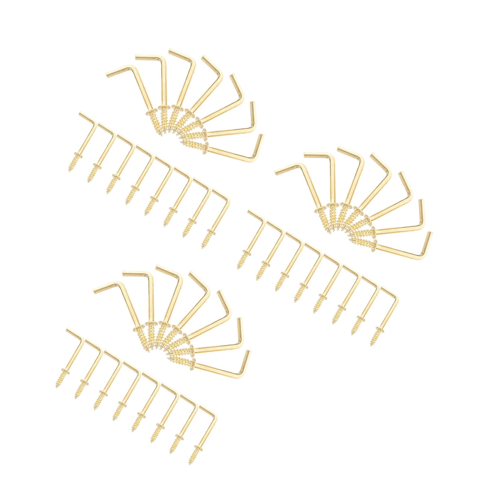 MLINS 300 pcs Multi-purpose L-shaped Screw Hook Right Angle Hanging L ...