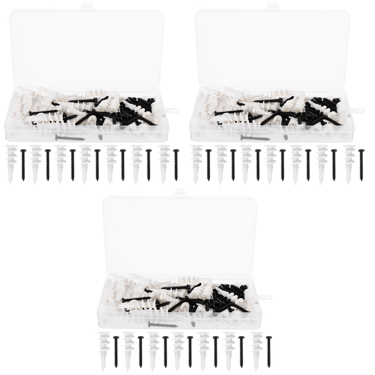 MLINS 300 pcs Useful Wall Anchors Plug Bolts Cavity Anchor Bolts Wall ...