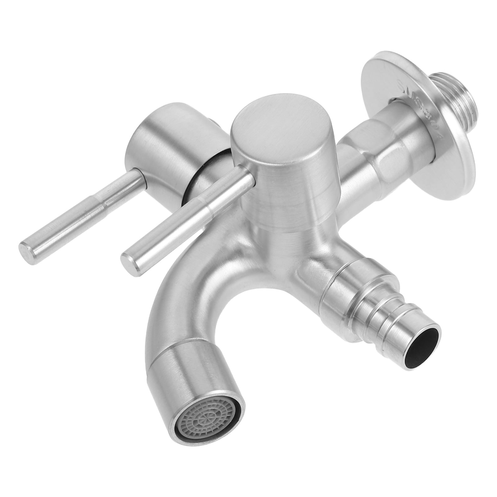 MLINS 304 Multiple Bathroom Washing Double Outlet Faucet Polished ...