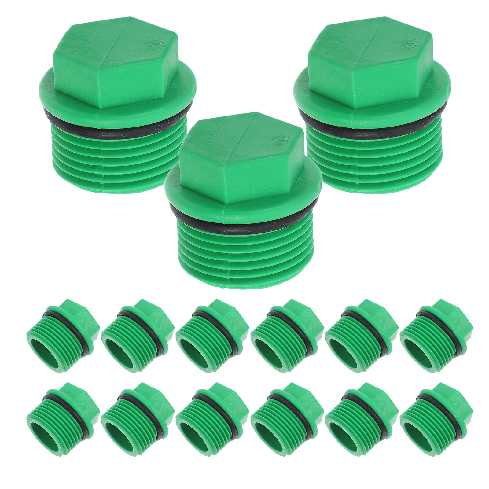 MLINS 30PCS Outer Hex Male Threaded Pipe Plug End Cap Garden Hose Water ...