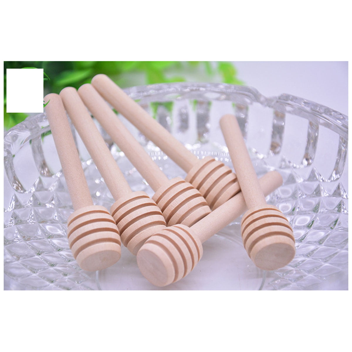 MLINS 30Pcs Mini Wooden Honey Comb Stick 8x8x2Cm For Dipping Molasses ...