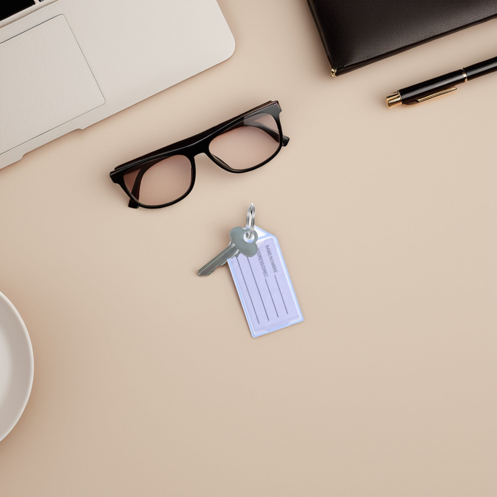 MLINS 30pcs Plastic Key Tags With Ring Plastic Key Tags With Labels Key ...