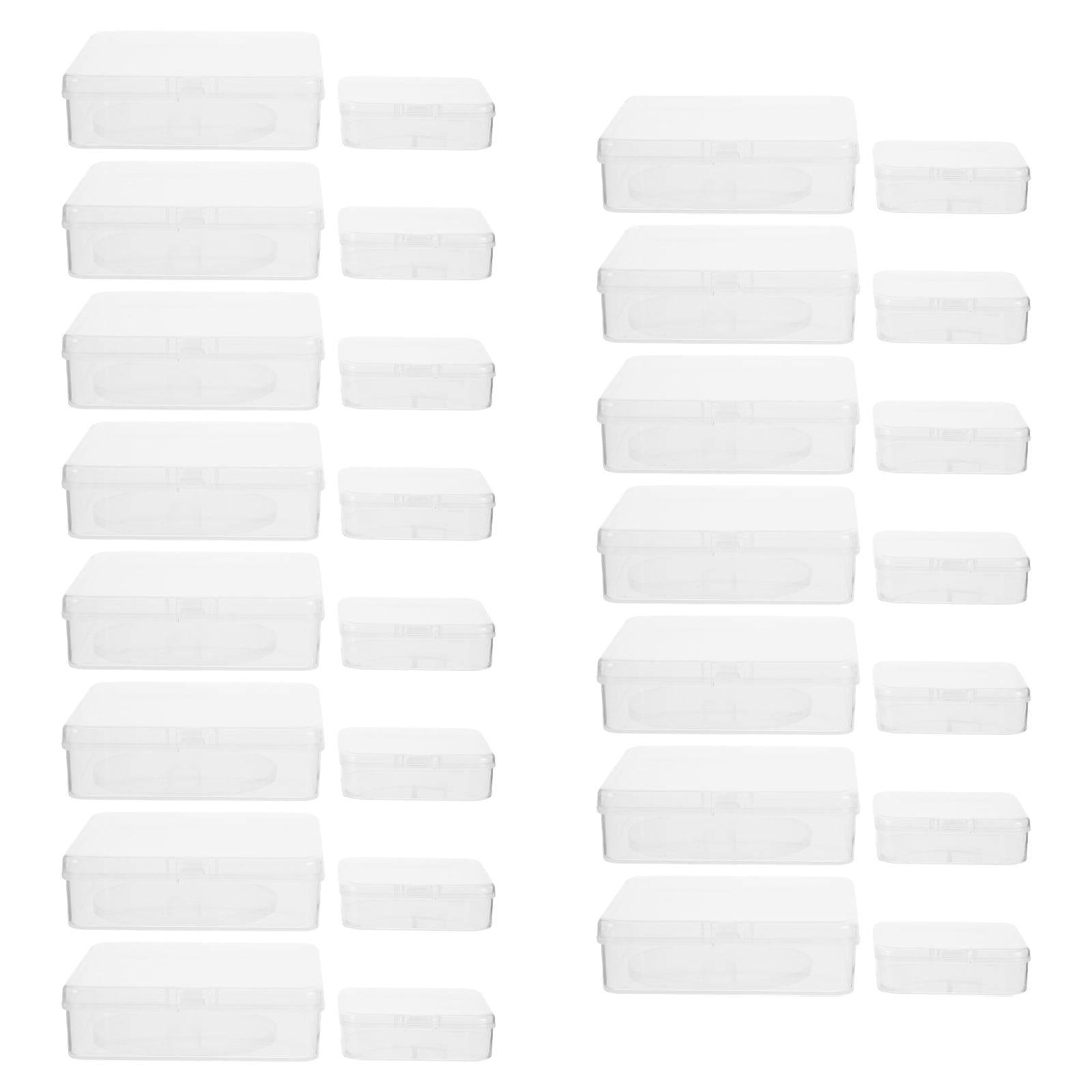 MLINS 30pcs Small Organizer Box Clear Plastic Jewelry Box Rectangular ...