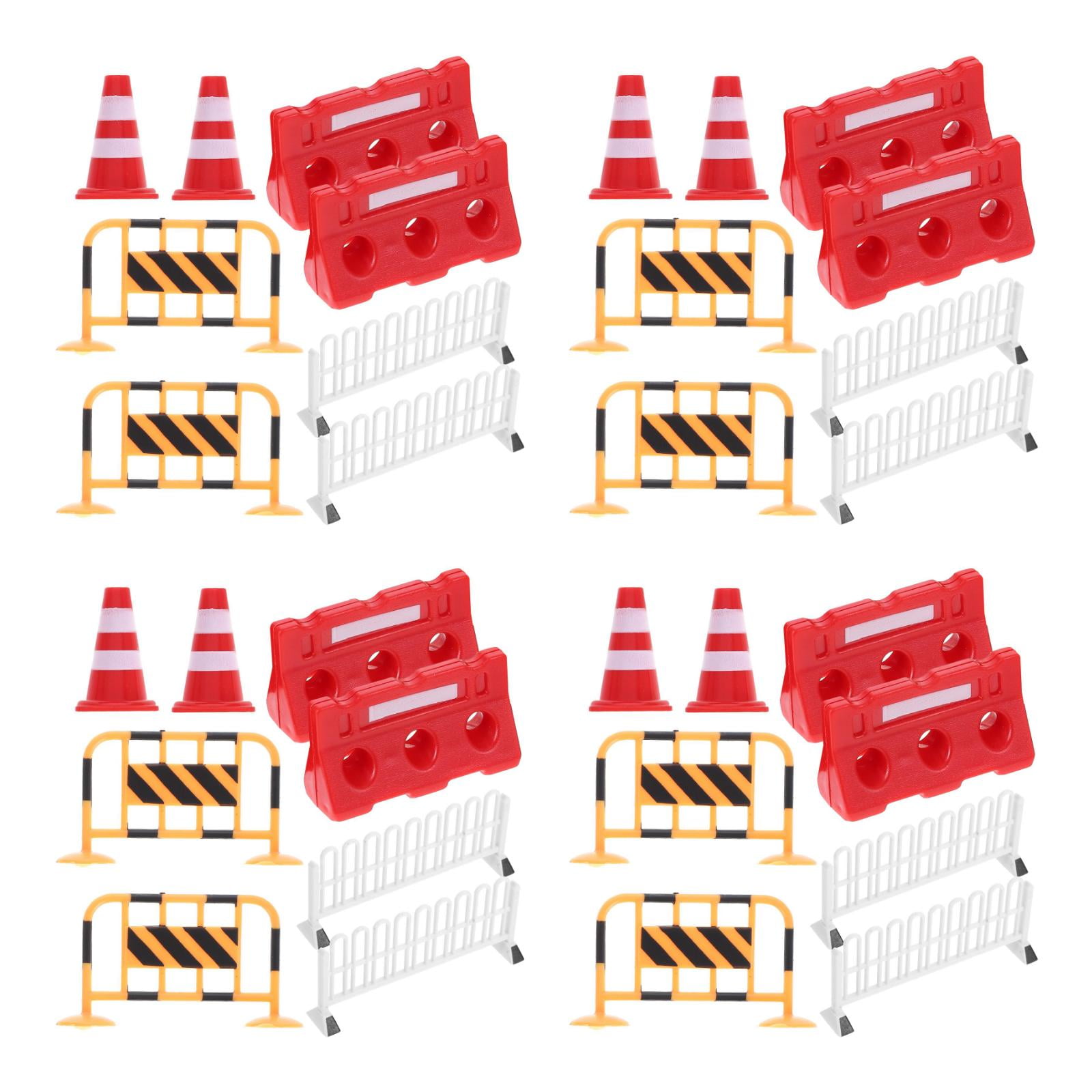 MLINS 32 pcs Kids Traffic Signs Toy Mini Traffic Cones Toy Miniature ...