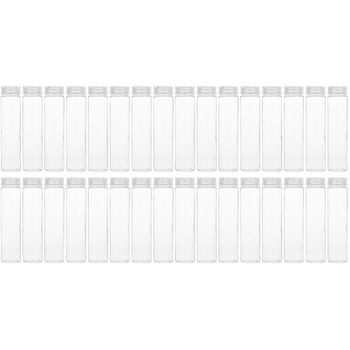 MLINS 32 pcs Small Test Tubes with Screw Caps Plastic Powder Testing ...