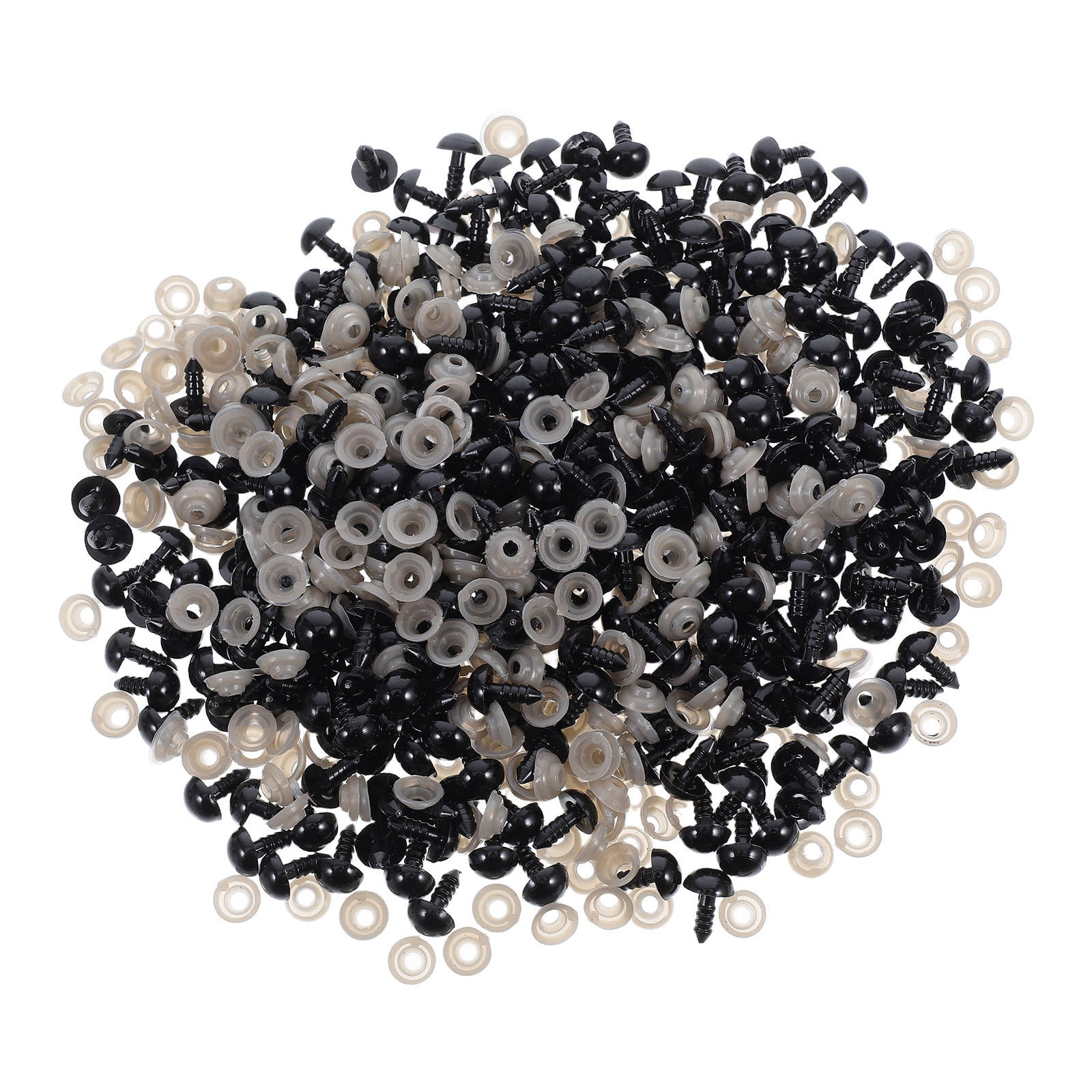 MLINS 320 Pcs Diy Black Plastic Eyes With Washers For Stuffed Animals ...