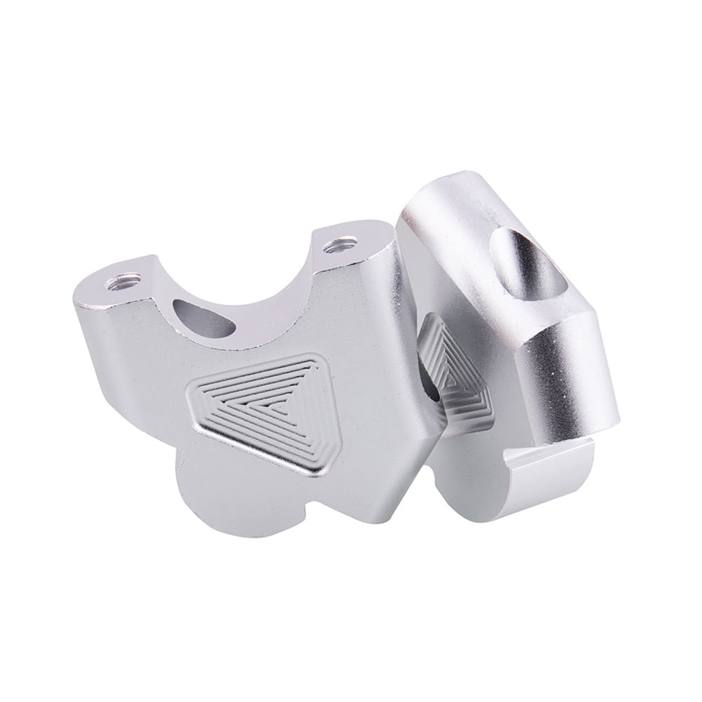 MLINS 32mm Handlebar Riser Pivoting Motorcycle Mount Risers Silver ...