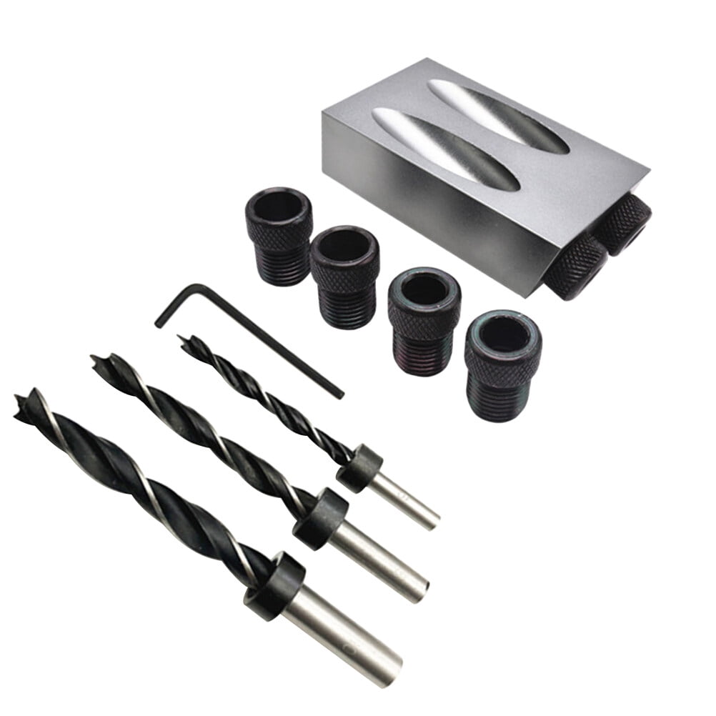 MLINS 34Pcs Blue Oblique Hole Drill Tool Set Drill Bit for Wood for ...