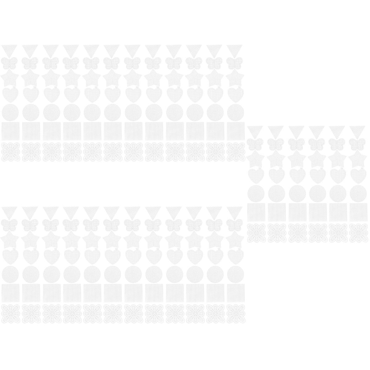 MLINS 350 Pcs Sewing Plastic Canvas Cross Stitch Grid Sheets Plastic ...