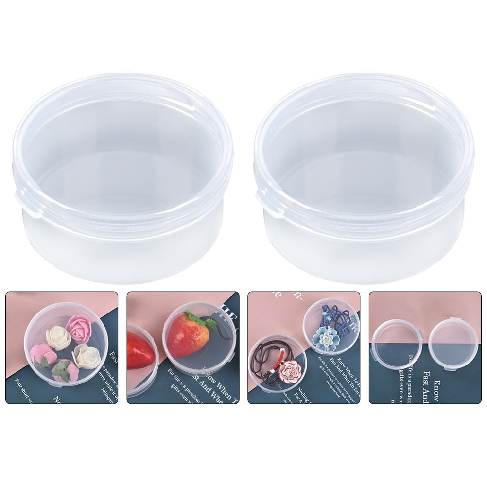 MLINS 36 Pcs Storage Bins with Lid Round Plastic Box Mixed Size Jewelry ...