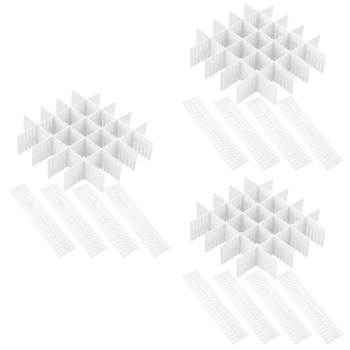 MLINS 36 pcs Plastic DIY Drawer Dividers Sub-grid Drawer Separators ...