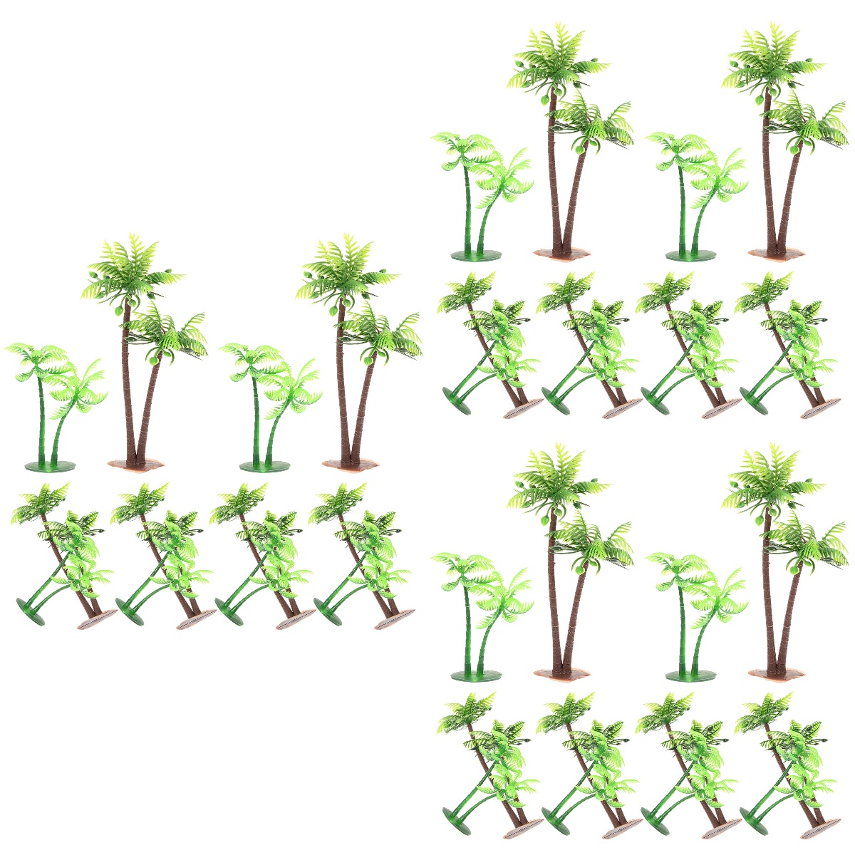 MLINS 36 pcs Tree Model Coconuts Tree Scenery Layout Model Train ...