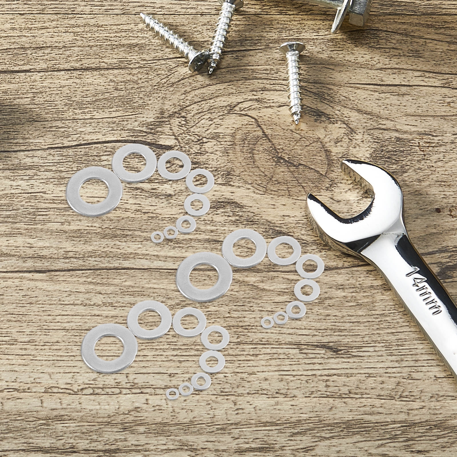 MLINS 360pcs Assorted Hardware Washer Stainless Steel Screw Washer Flat ...