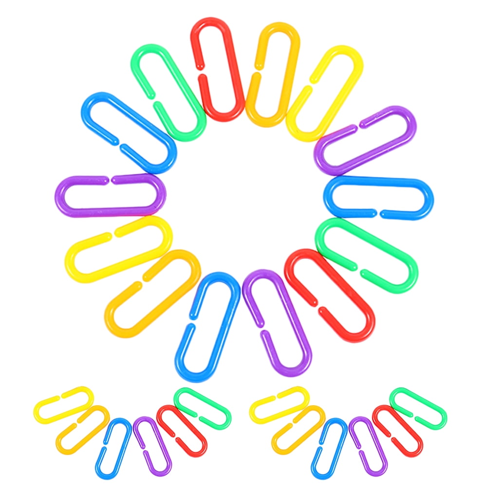 MLINS 360pcs Colorful Rainbow C-Clips Chain Link Plastic Link Connector ...