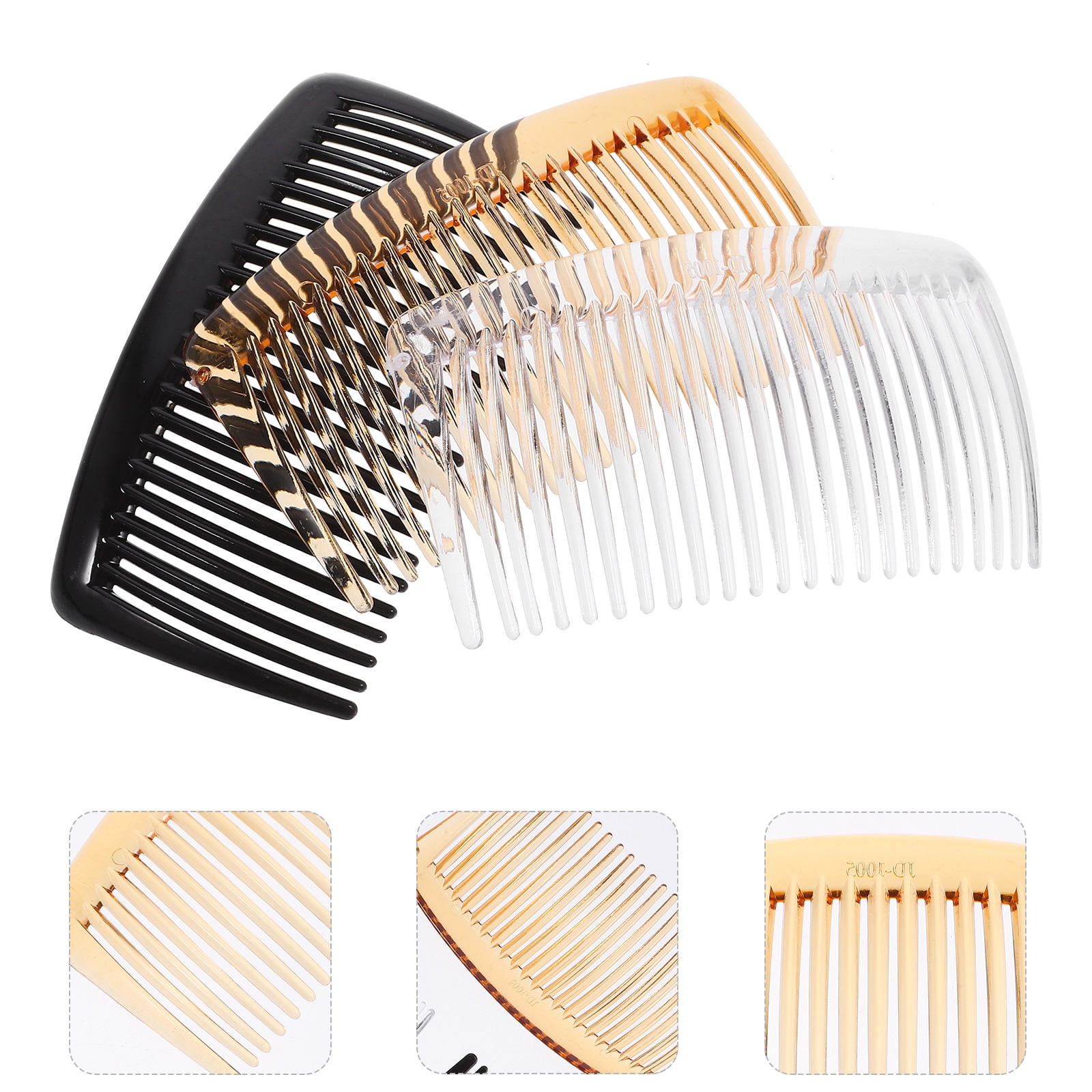 MLINS 36pcs Hair Side Combs French Comb Multi Teeth PC Plastic Assorted Color for Decoration ...