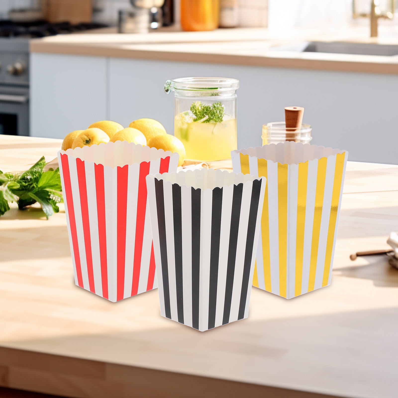 MLINS 36pcs Popcorn Boxes Movie Night Popcorn Bags Vintage Snack Box ...