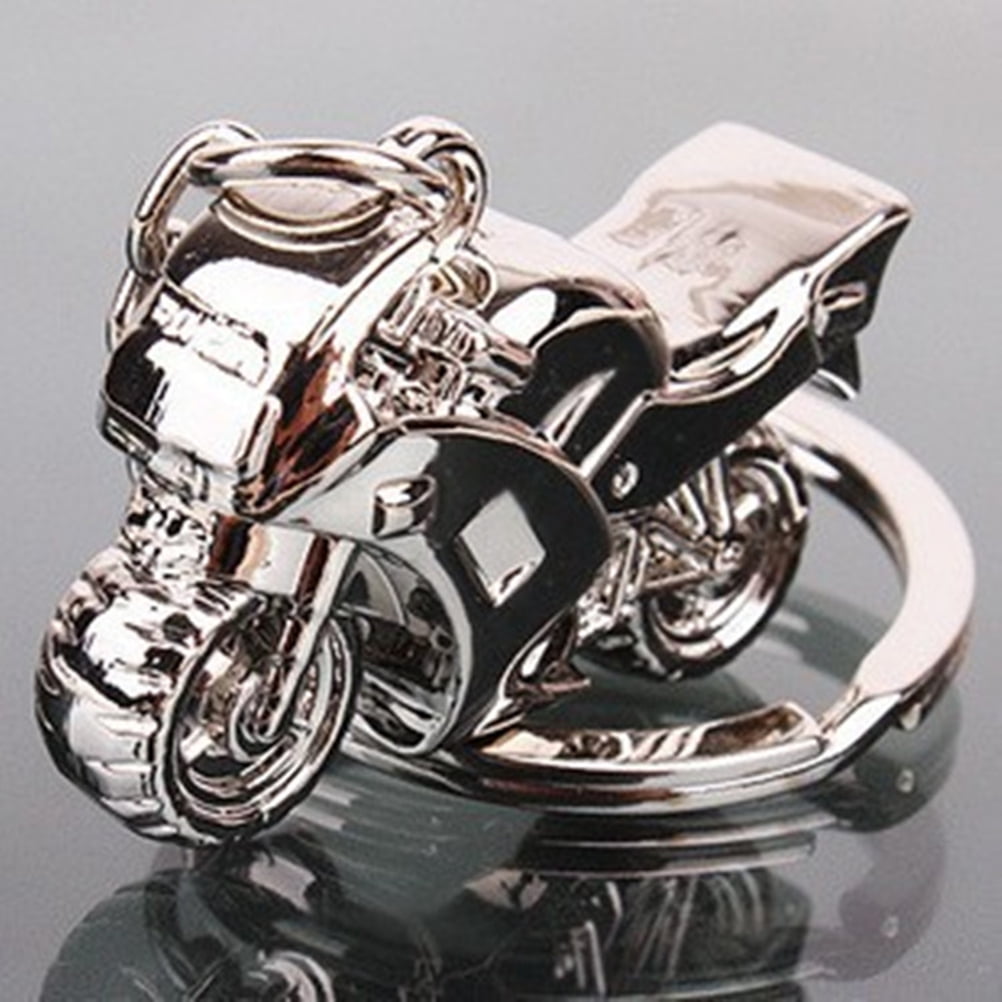 MLINS 3D Mini Motorcycle Motorbike Metal Charm Car Key Ring Keychain ...