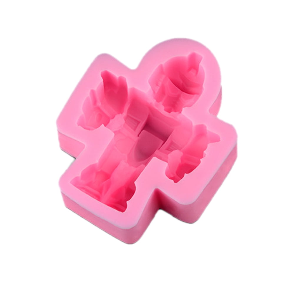 MLINS 3D Robot Shape Silicone Fondant Mold 1Set for Birthday ...