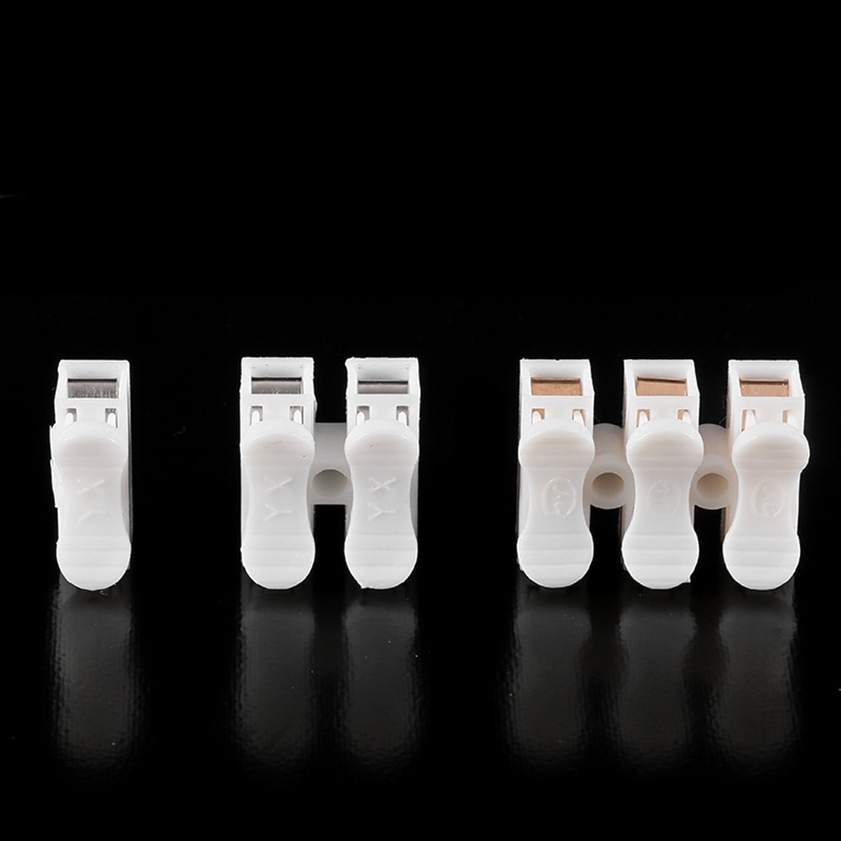 MLINS 3PCS 380V Wire Connector Quick Connect -2 Terminal Connector Row ...