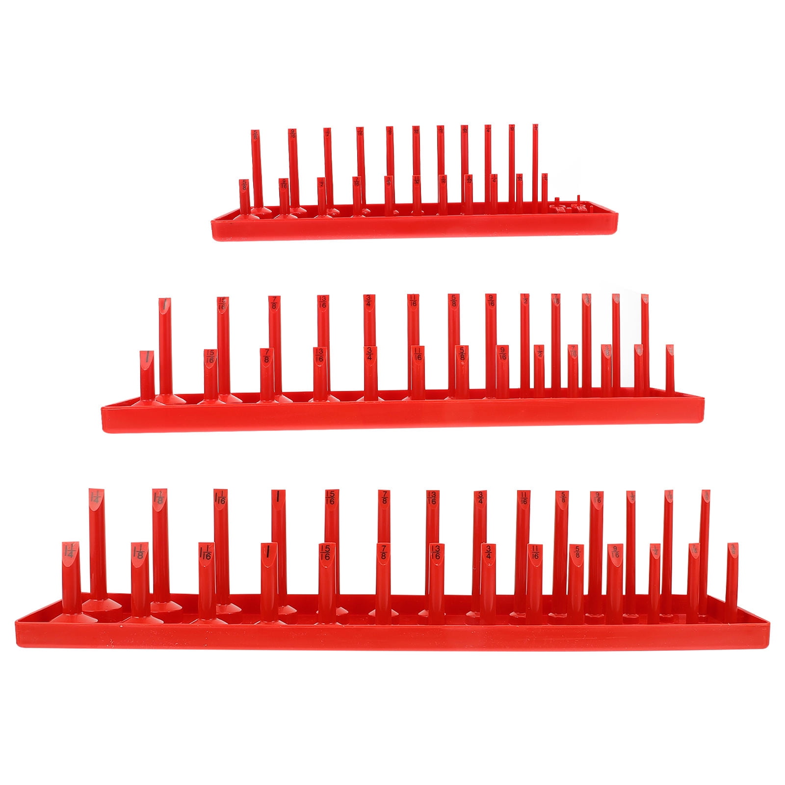 YUYUETIME Socket Storage Organizer Red Plastic 3Pcs 17.91x3.94x3.54in ...