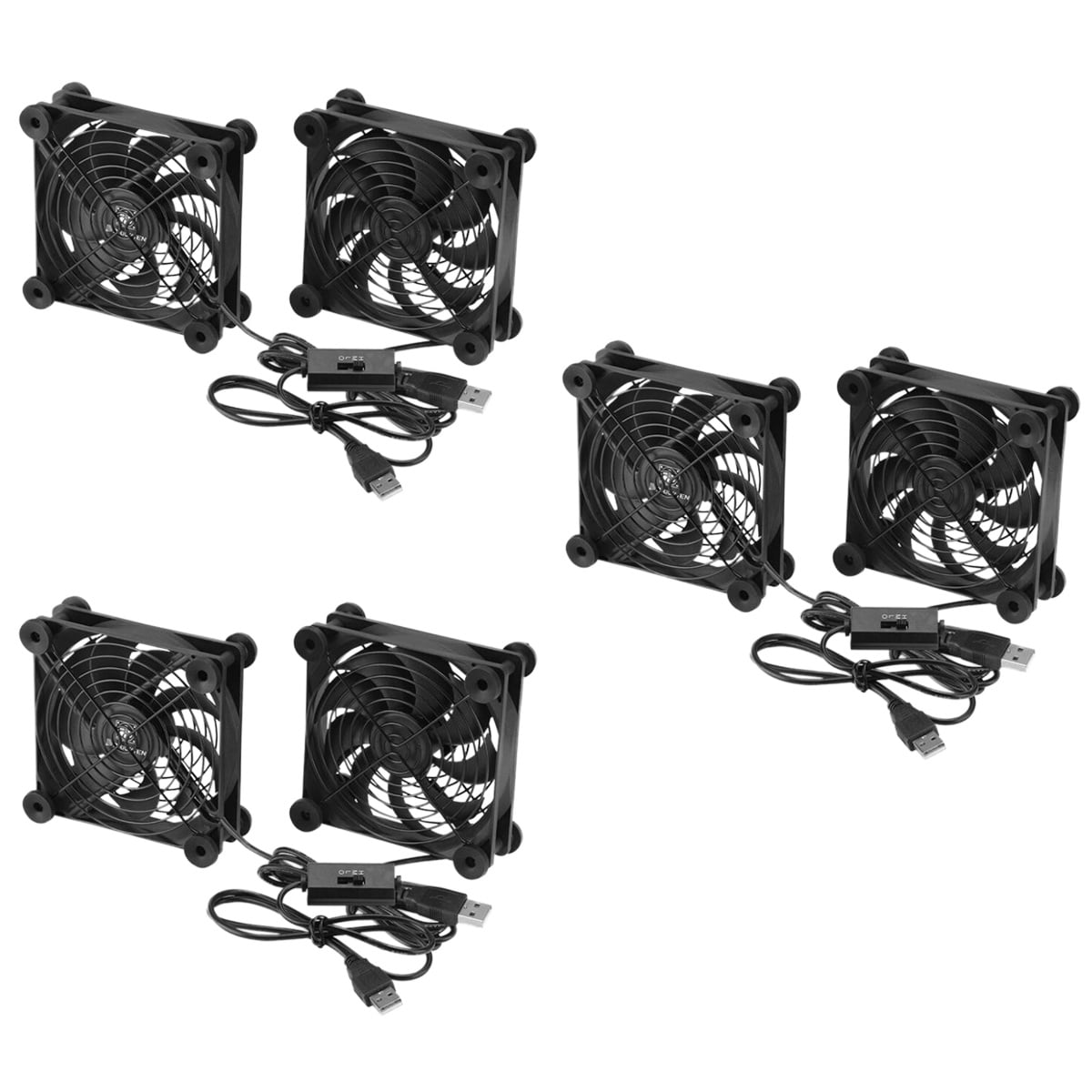 MLINS 3pcs 12cm 5V USB Cooling Fan Mute Router Radiator Fan Radiator ...