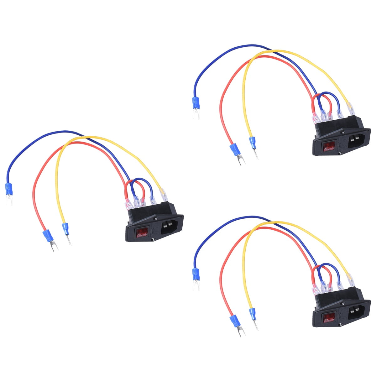 MLINS 3pcs 15A 110/220V Power Power Outlet Rocker Module Plug with Fuse ...