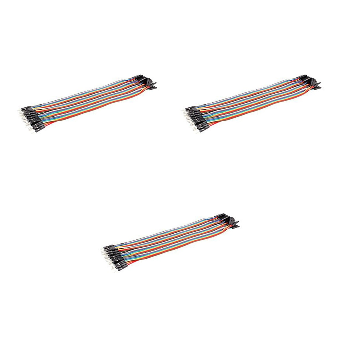 MLINS 3pcs 30cm 40-pin Male to Female Breadboard Jumper Wires Ribbon ...