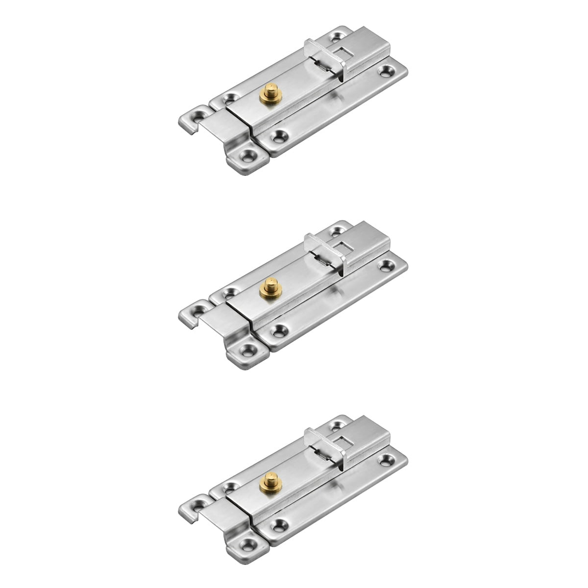 MLINS 3pcs 4 inch Stainless Steel Door Latch Automatic Spring Brushed ...