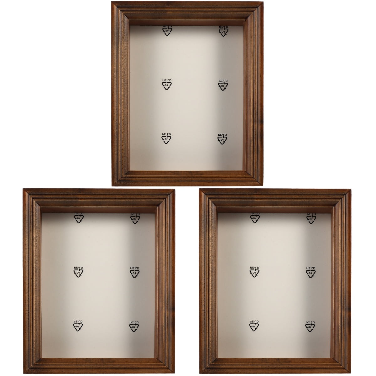 MLINS 3pcs 8inch Wood Shadow Box Displaying Memory Box Frame for Medal ...