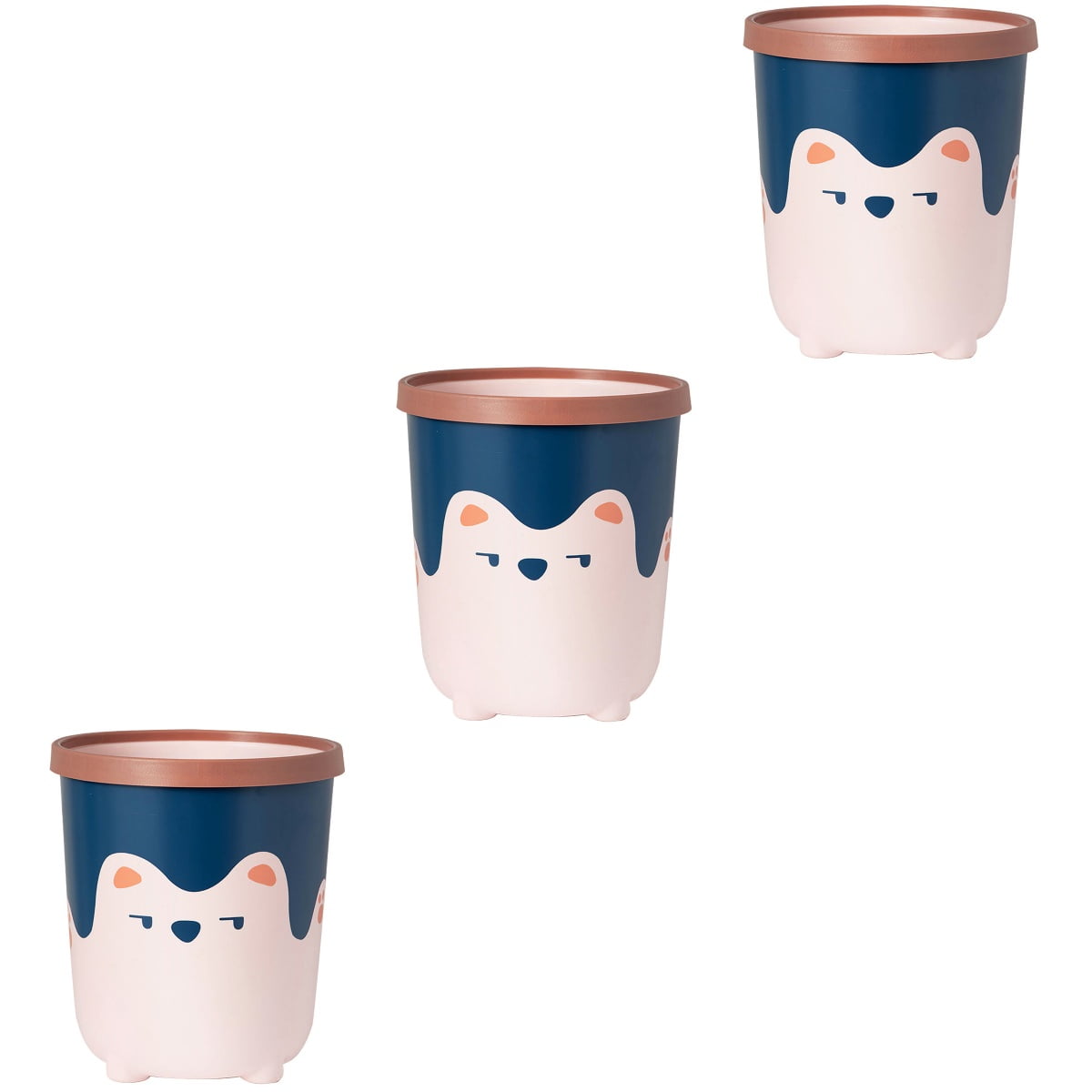 MLINS 3pcs Bedroom Trash Can Garbage Can Living Room Kitchen Waste ...