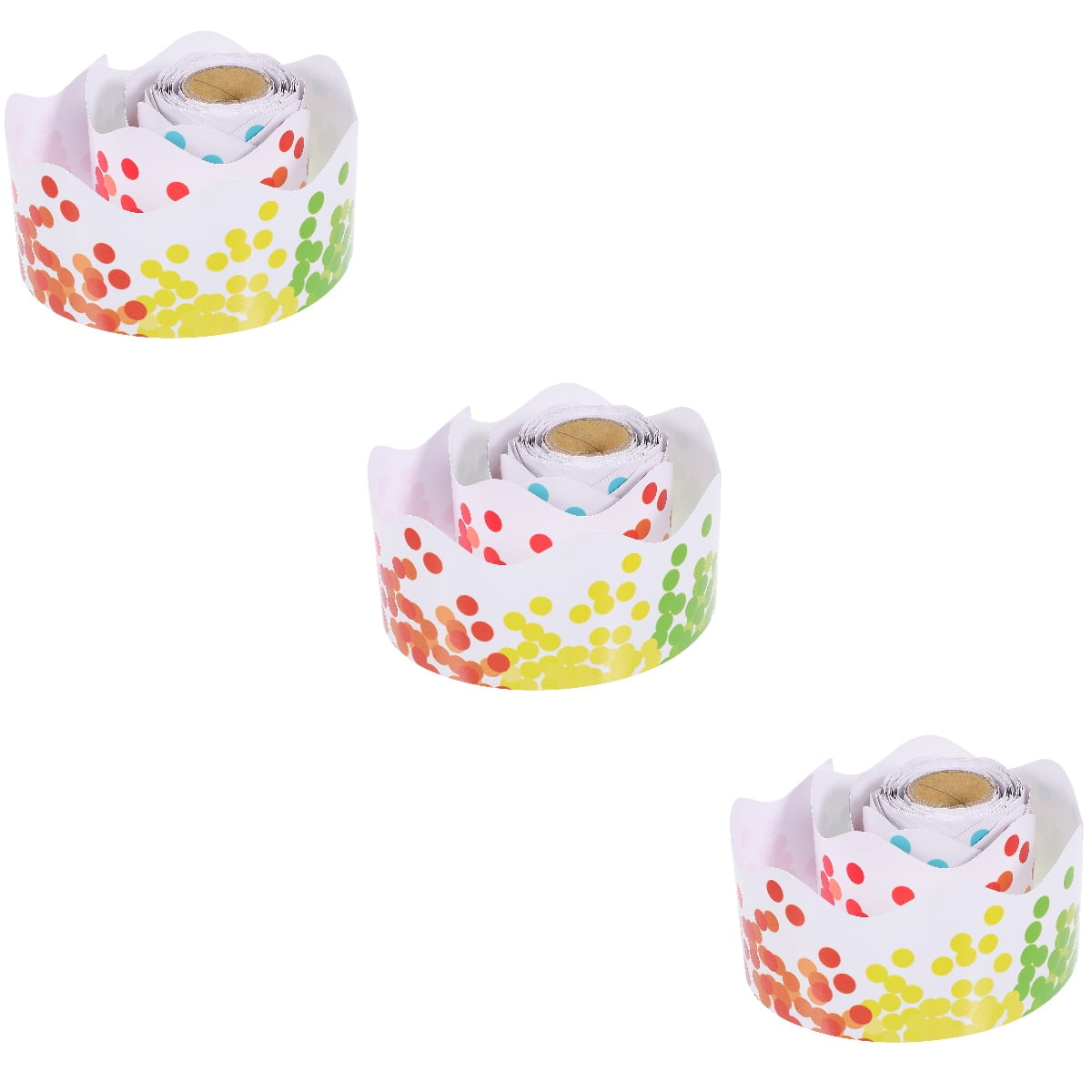 MLINS 3pcs Bulletin Board Borders Dots Decorative Bulletin Border Wavy ...
