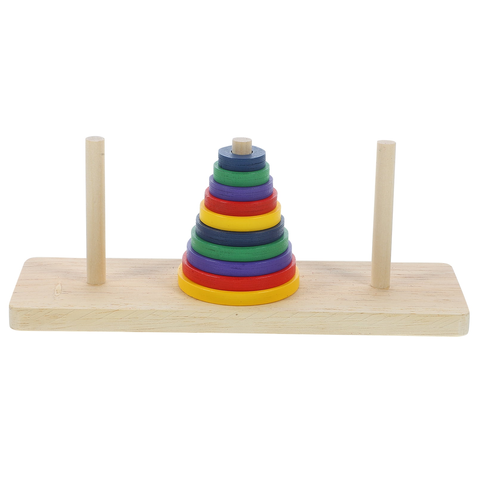 MLINS 3pcs Colorful Intellectual Toy Puzzle Board Game Wooden Hanoi of ...