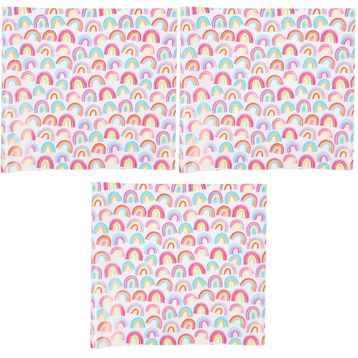 MLINS 3pcs DIY Wrapping Paper Roll Elements Rainbow Pattern Wrapping ...