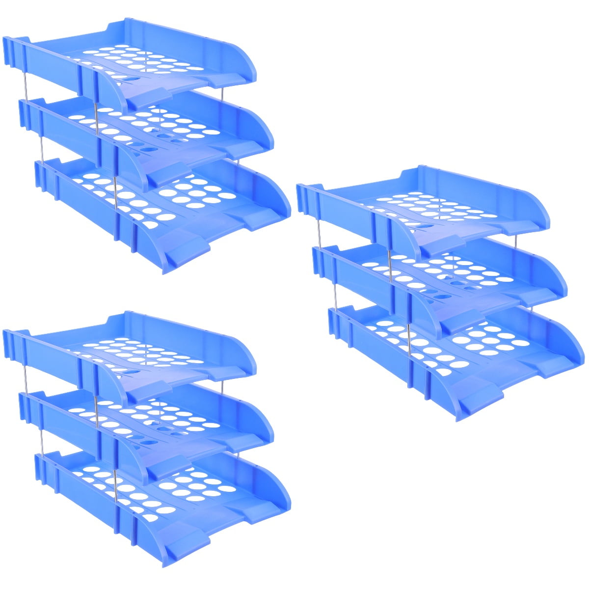 MLINS 3pcs Desk Paper Tray File Organizer 3-tier Paper Tray Document ...