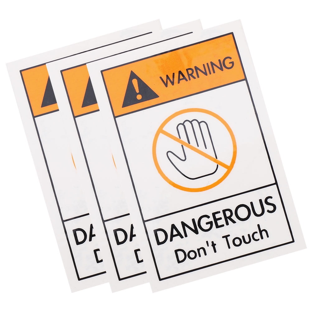 MLINS 3pcs Do Not Touch Stickers Warning Sign Wall Decals Not Touch ...