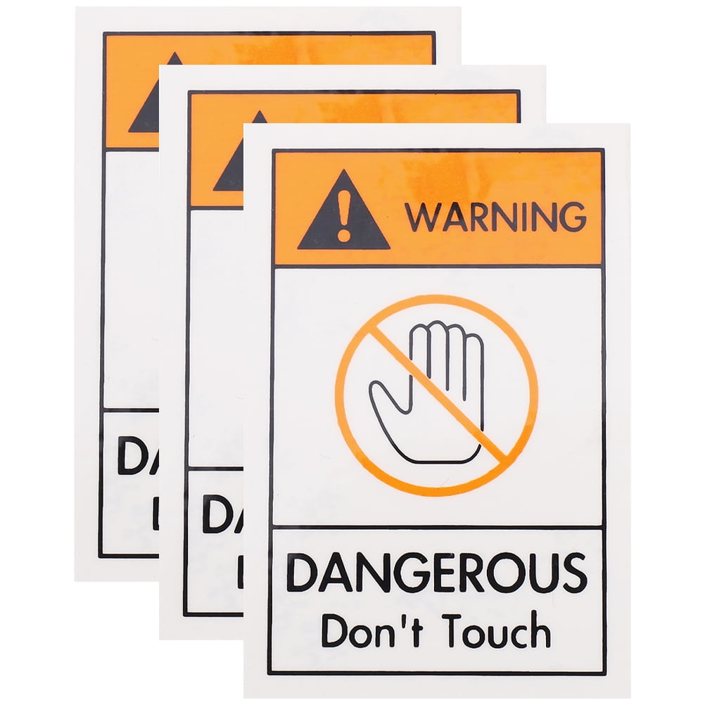 MLINS 3pcs Do Not Touch Stickers Warning Sign Wall Decals Not Touch ...