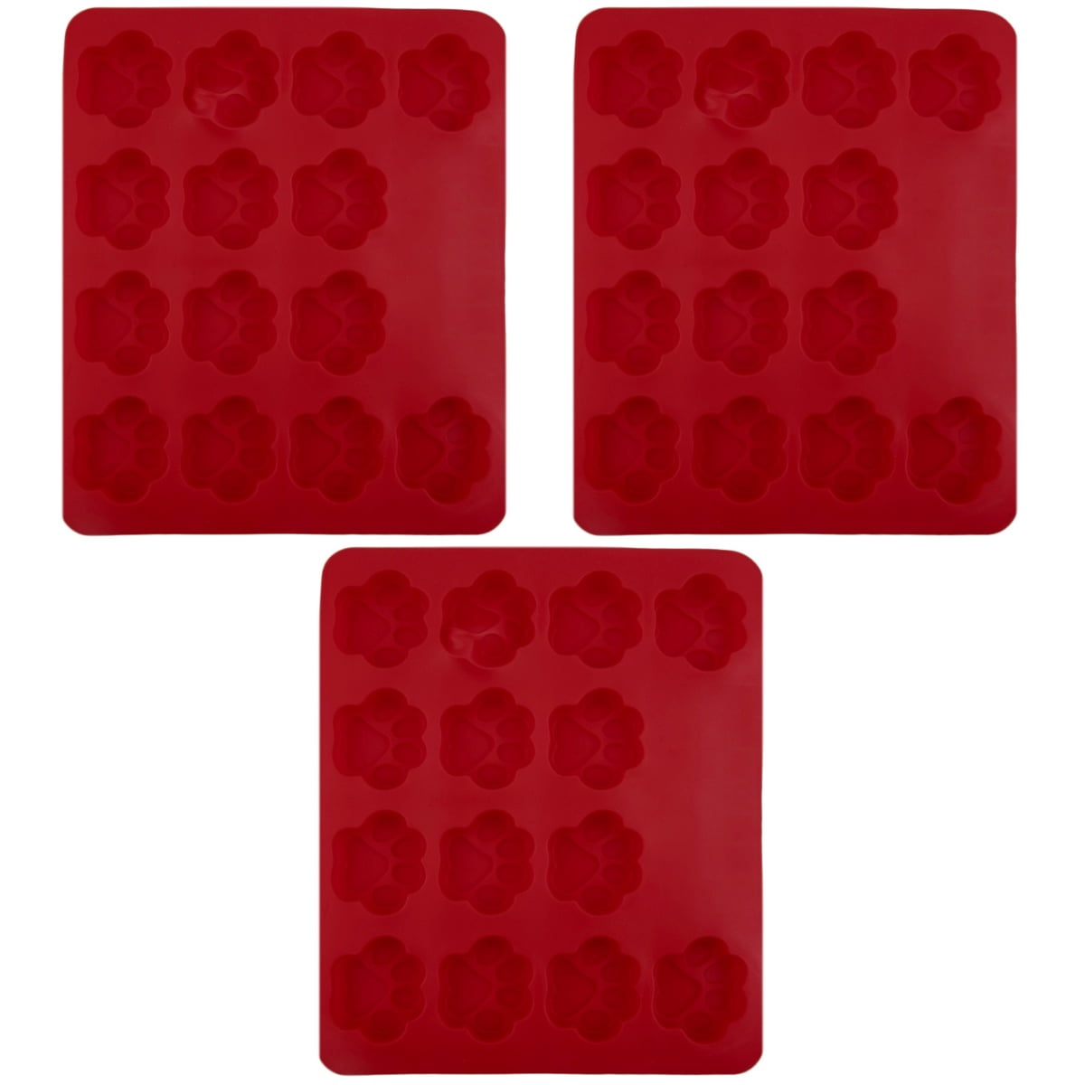 MLINS 3pcs Dog Footprint Paw Silicone Biscuit Candy Chocolate Cake DIY ...
