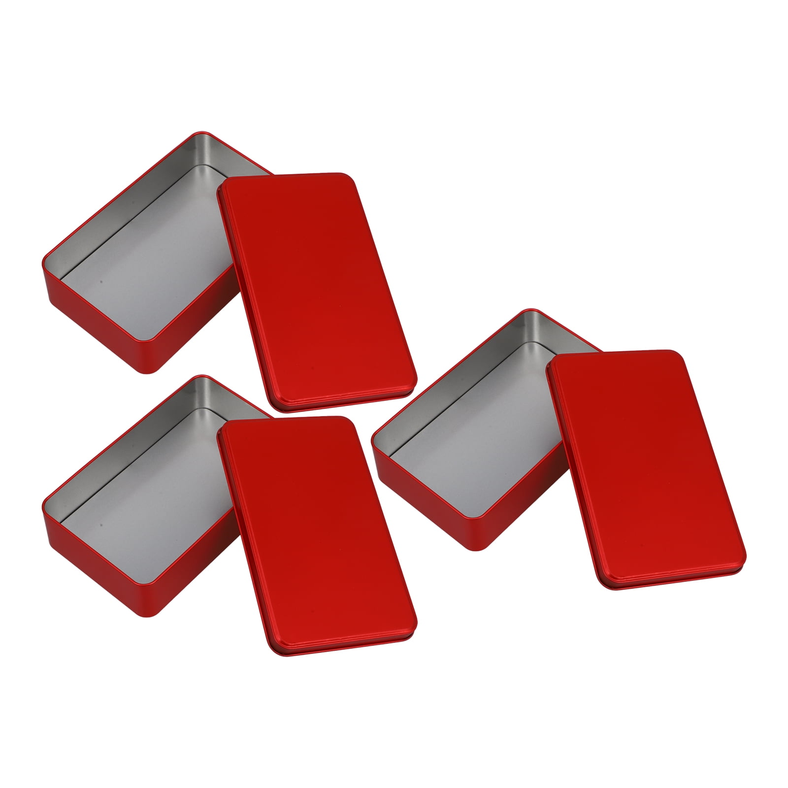 MLINS 3pcs Empty Metal Tins Box with Lid Rectangular Cookie Tin Treats ...