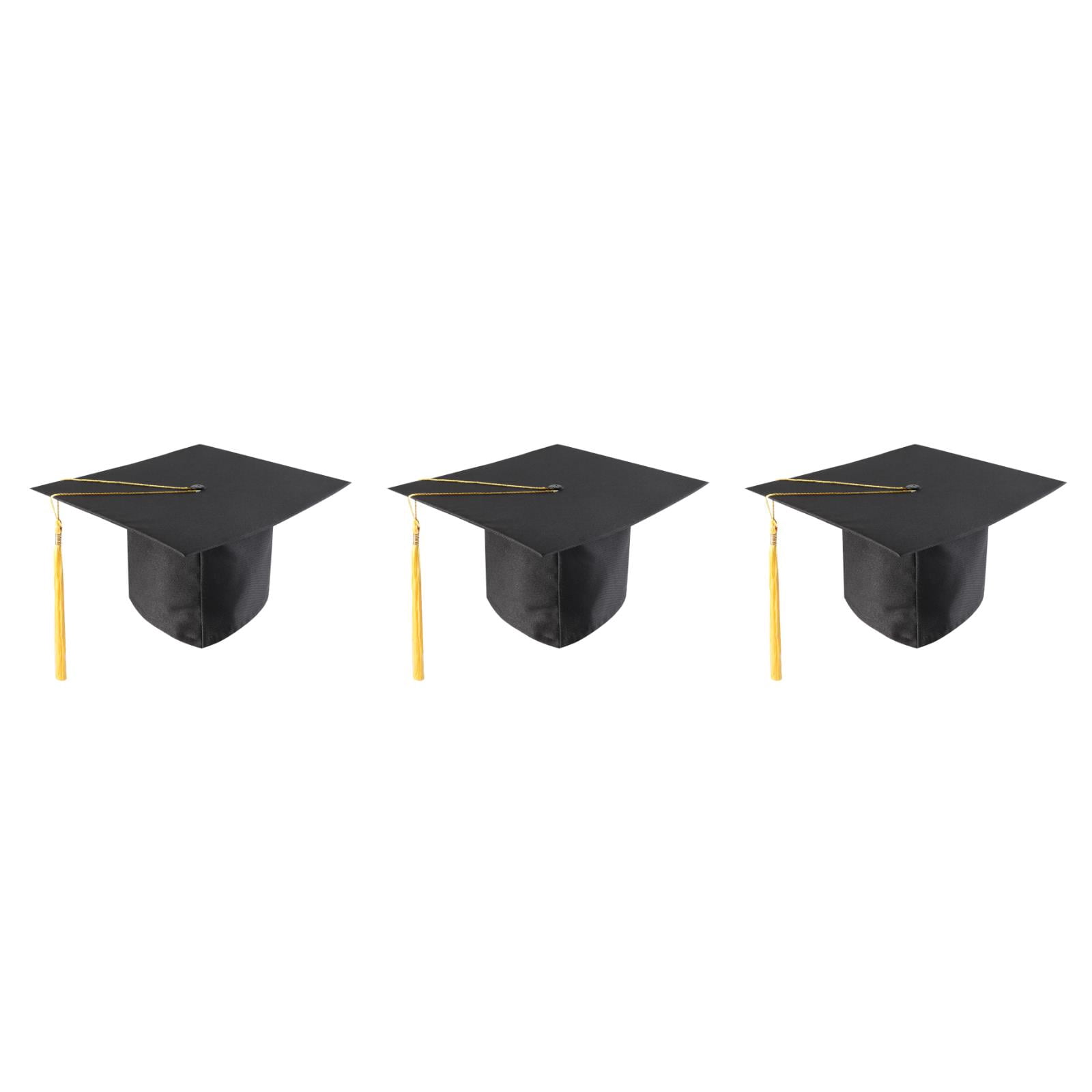 MLINS 3pcs Graduation Cap Adjustable Academic Mortarboard Bachelor High ...